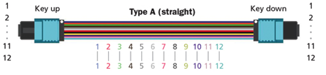 Structure of MPO Connectors and cables and understanding MPO Polarity